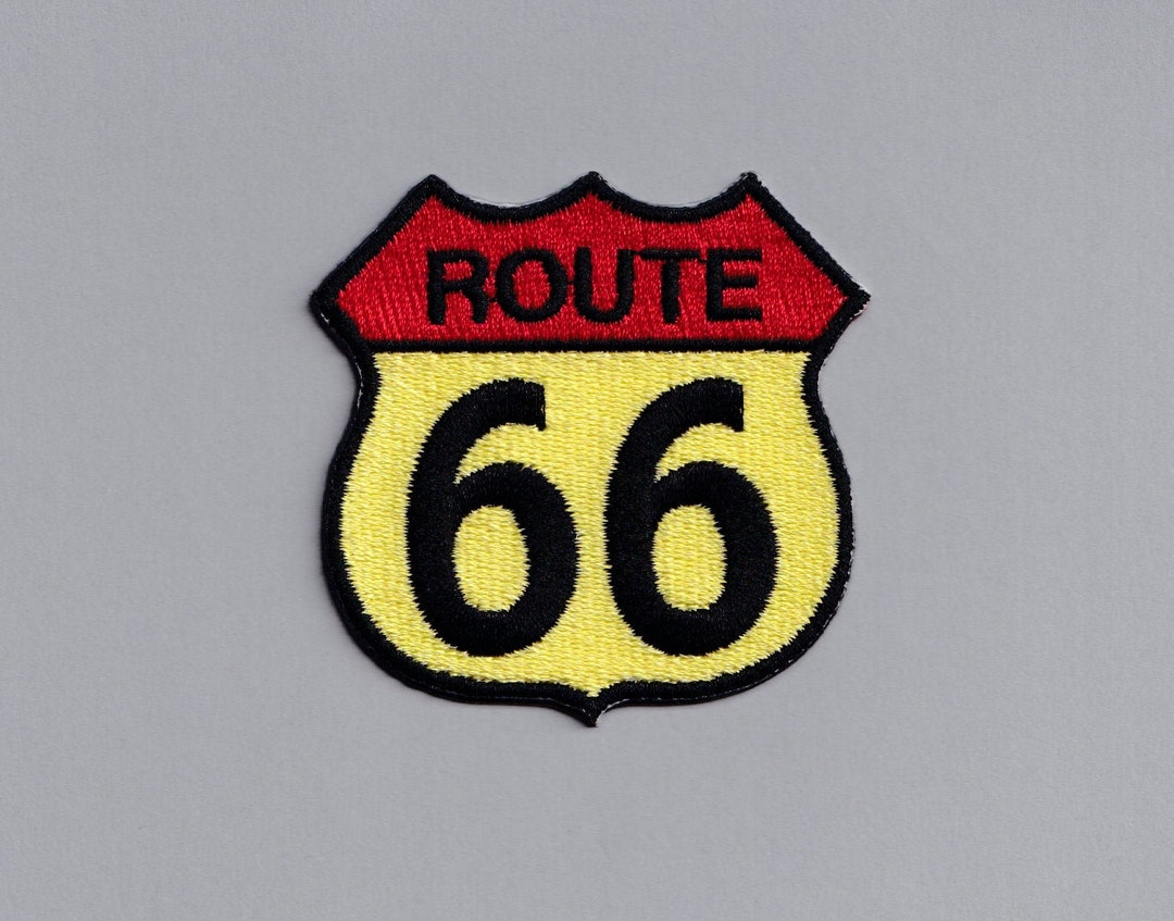 Embroidered Iron on Route 66 Patch Travel Patch Applique USA - Etsy