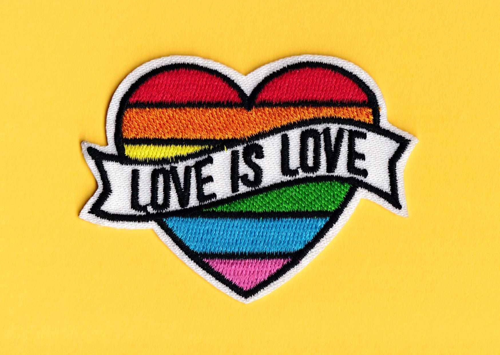 Love Is Love Embroidered Patch Iron On Gay Pride LGBTQ Rainbow | Etsy