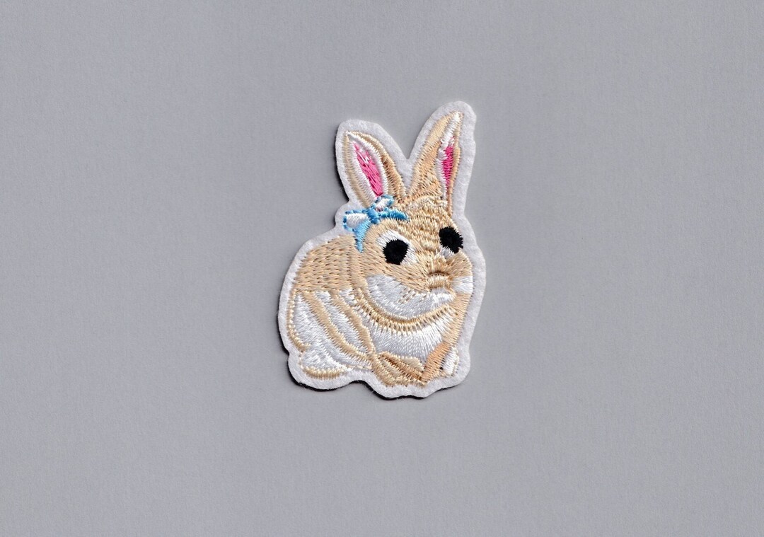 Cute Iron-on Bunny Rabbit Patch Applique Embroidered - Etsy