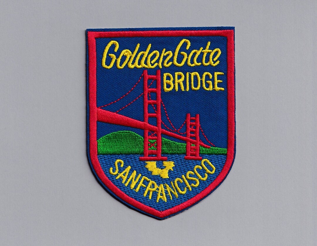Embroidered Iron on San Francisco Golden Gate Bridge Patch Travel USA ...