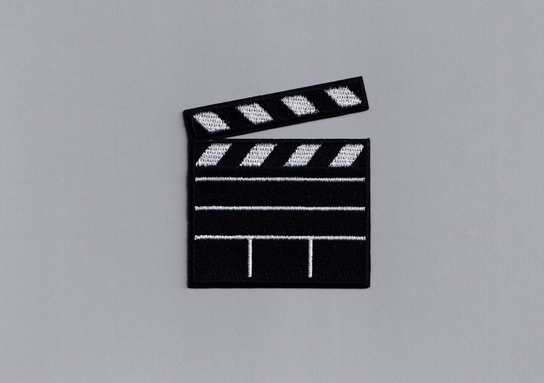 Film Clapperboard Patch Embroidered Iron-on Clapper Board Movie ...