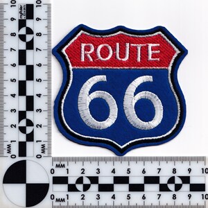 Large Route 66 Patch Applique Iron-on Embroidered Roadtripping Travel ...