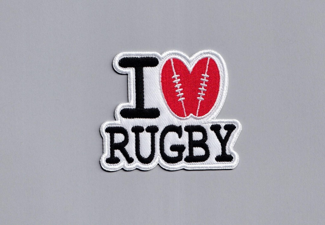 I Love Rugby Patch Iron-on Embroidered Rugby Lovers Applique Patches - Etsy