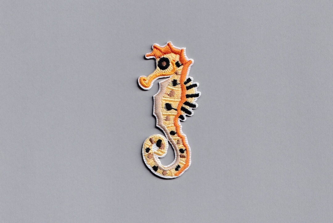 Embroidered Cute Seahorse Patch Iron-on Applique Patch Kids - Etsy