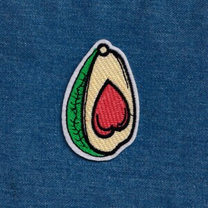 Embroidered Avocado Patch Applique Iron-on Avocado Segment Patches - Etsy