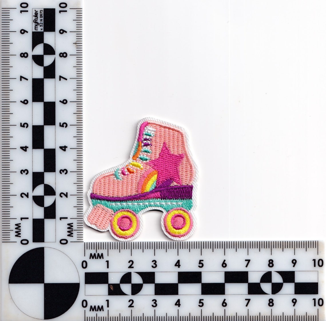Pink Rollerskate Embroidered Patch Iron-on Roller Derby Applique Patch ...
