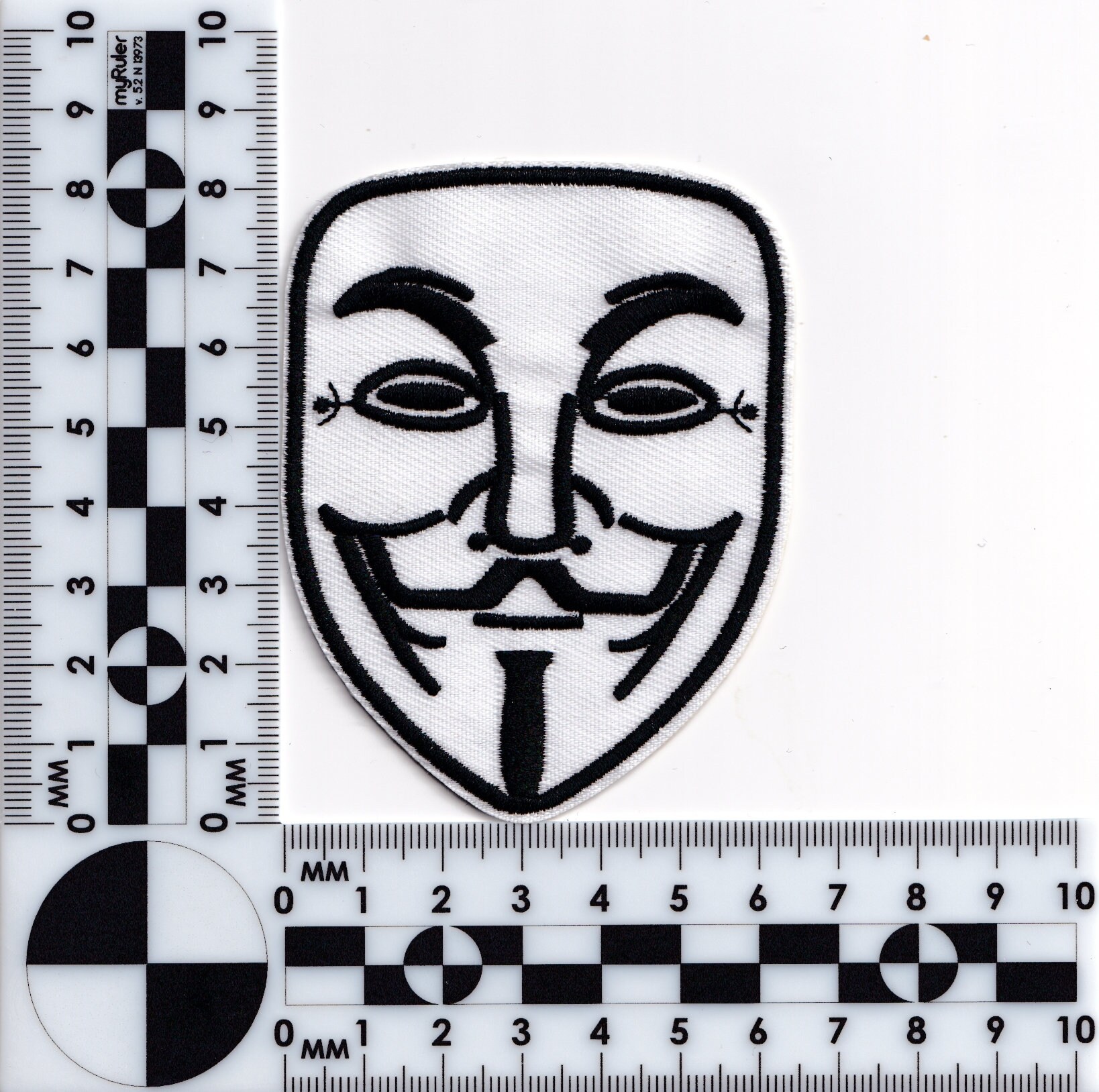 Large Embroidered V for Vendetta Mask Patch Iron on Applique - Etsy
