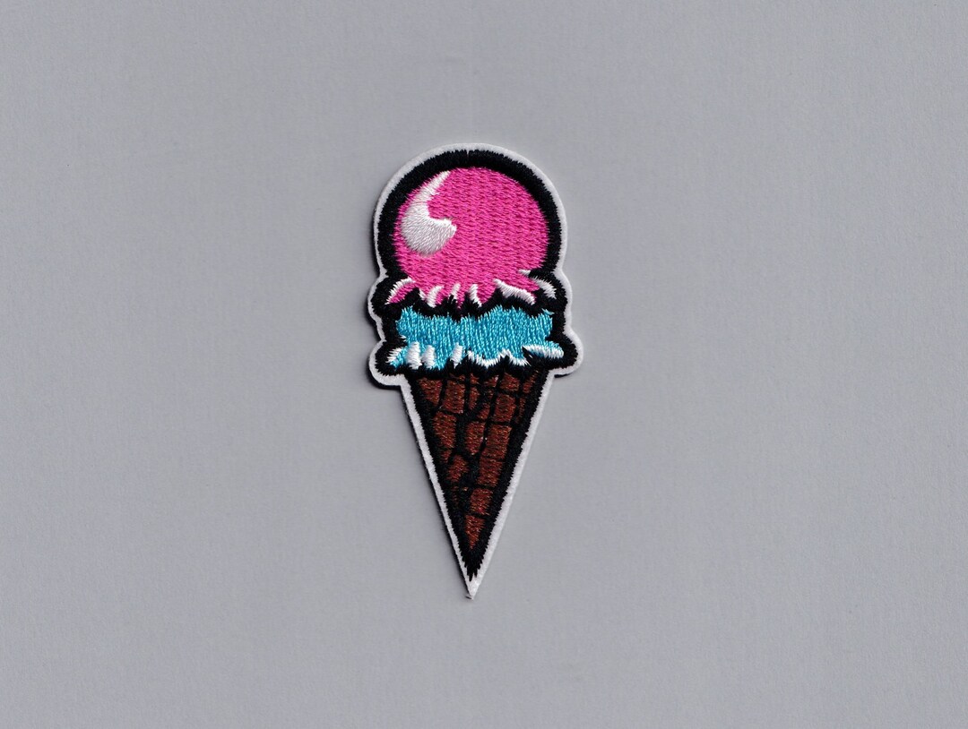 Ice Cream Cone Patch Applique Embroidered Iron-on Kids Patch - Etsy