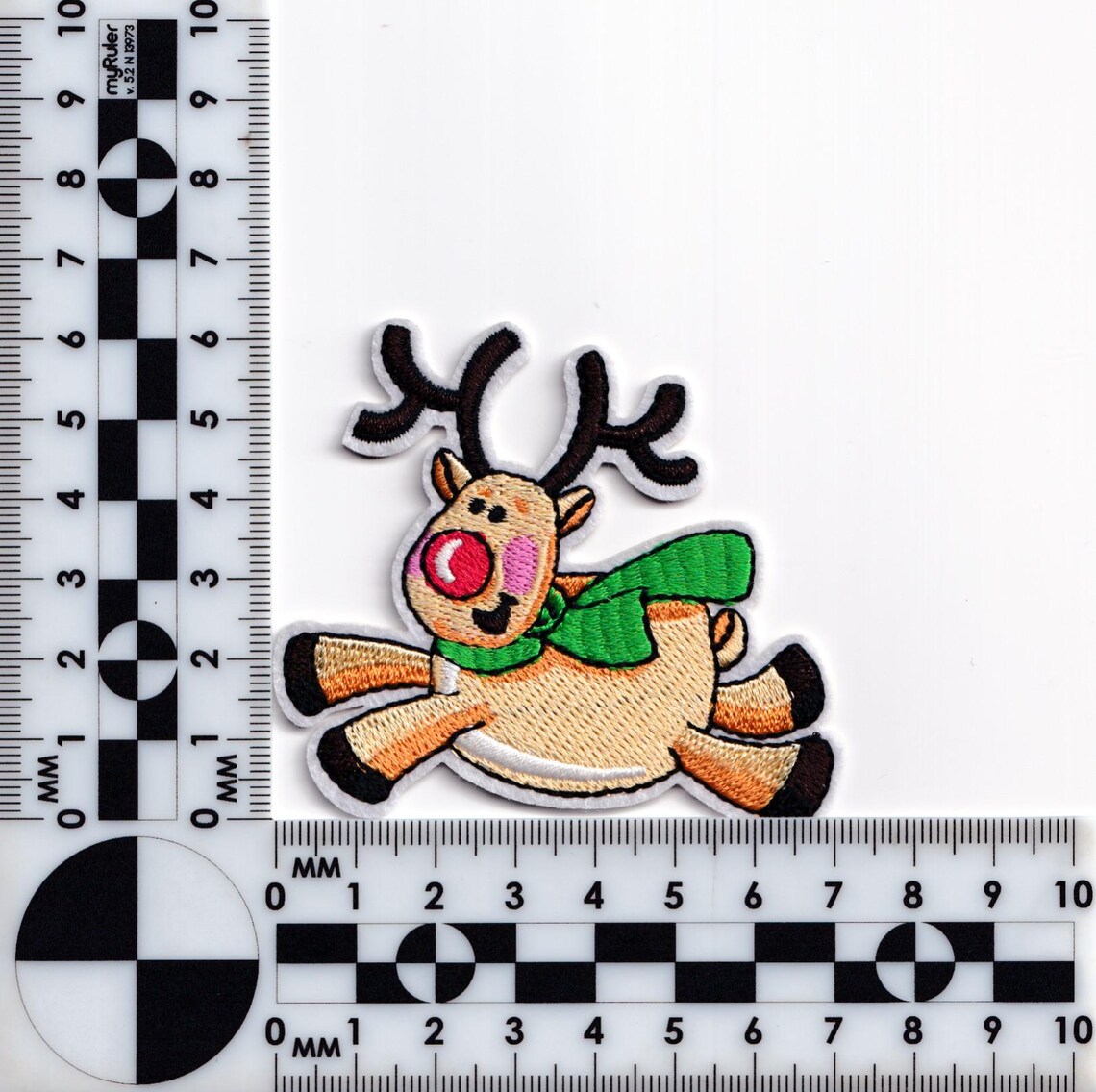Flying Rudolph the Reindeer Patch Iron-on Embroidered Rudolph Xmas ...