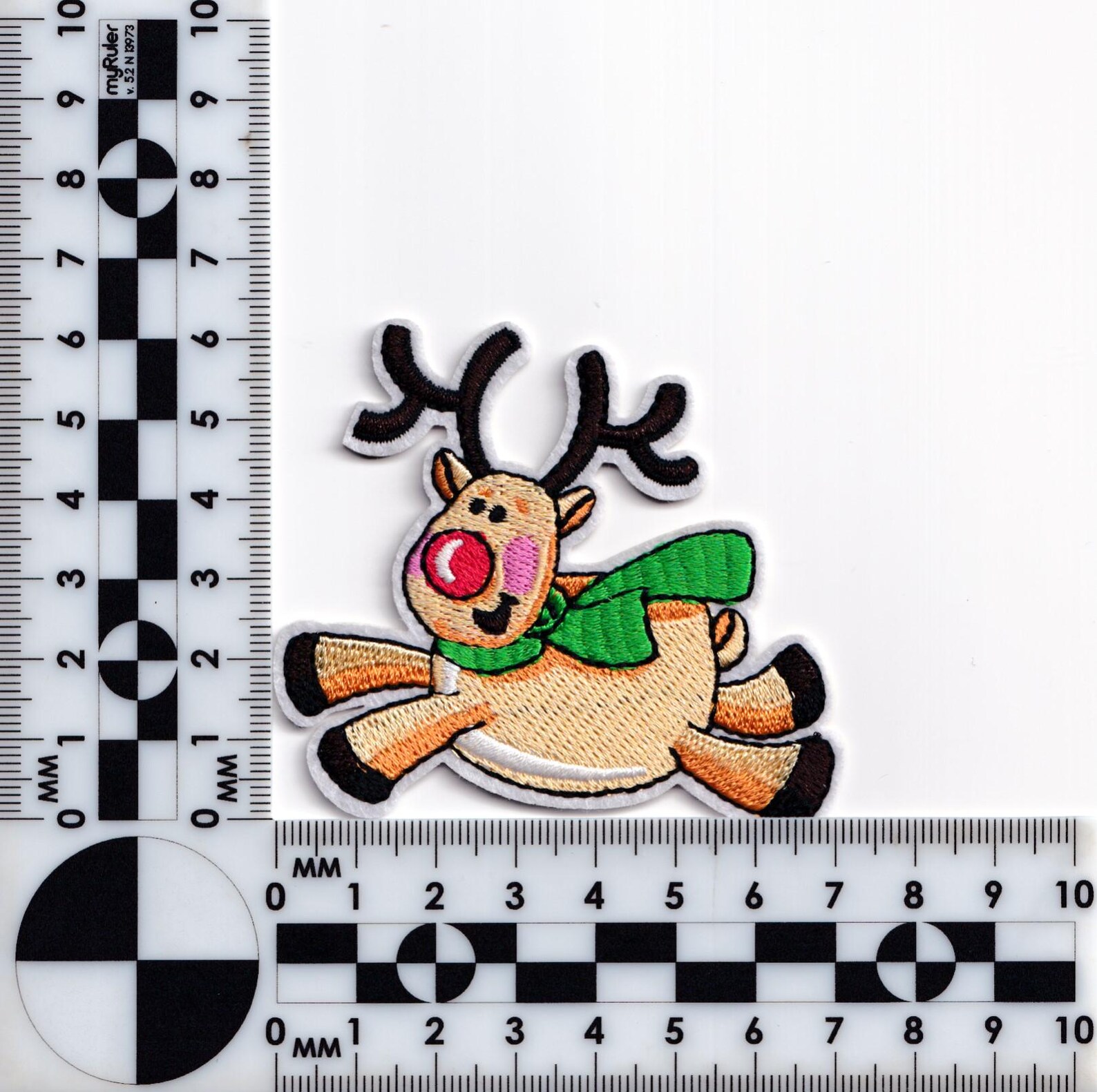 Flying Rudolph the Reindeer Patch Iron-on Embroidered Rudolph Xmas ...