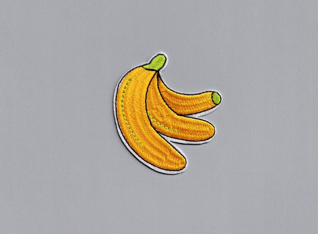 Embroidered Iron-on Banana Patch Fruit Applique Kids - Etsy