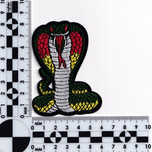 Embroidered Cobra Snake Patch Iron-on Snake Applique Patch Reptile - Etsy