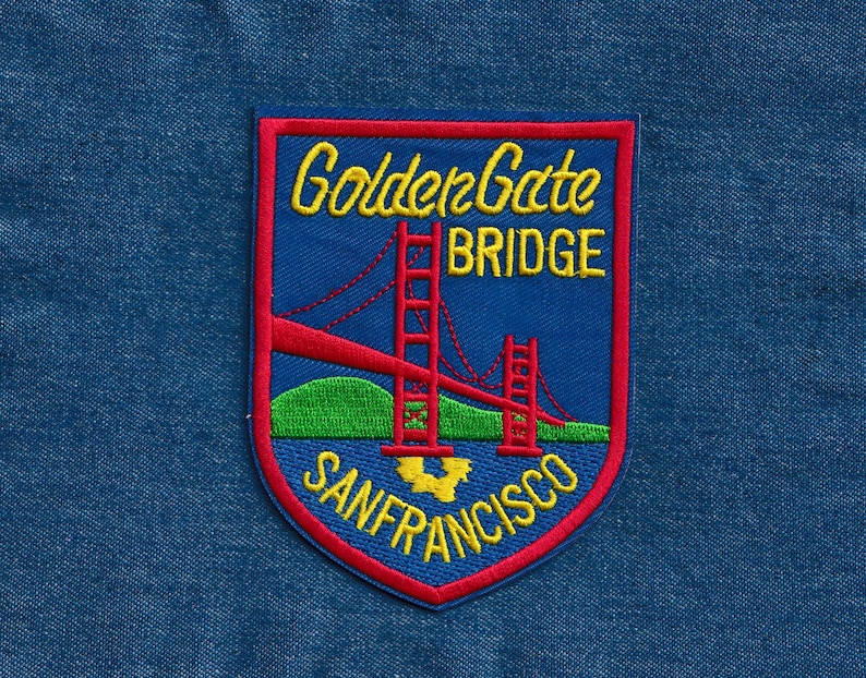 Embroidered Iron on San Francisco Golden Gate Bridge Patch Travel USA ...