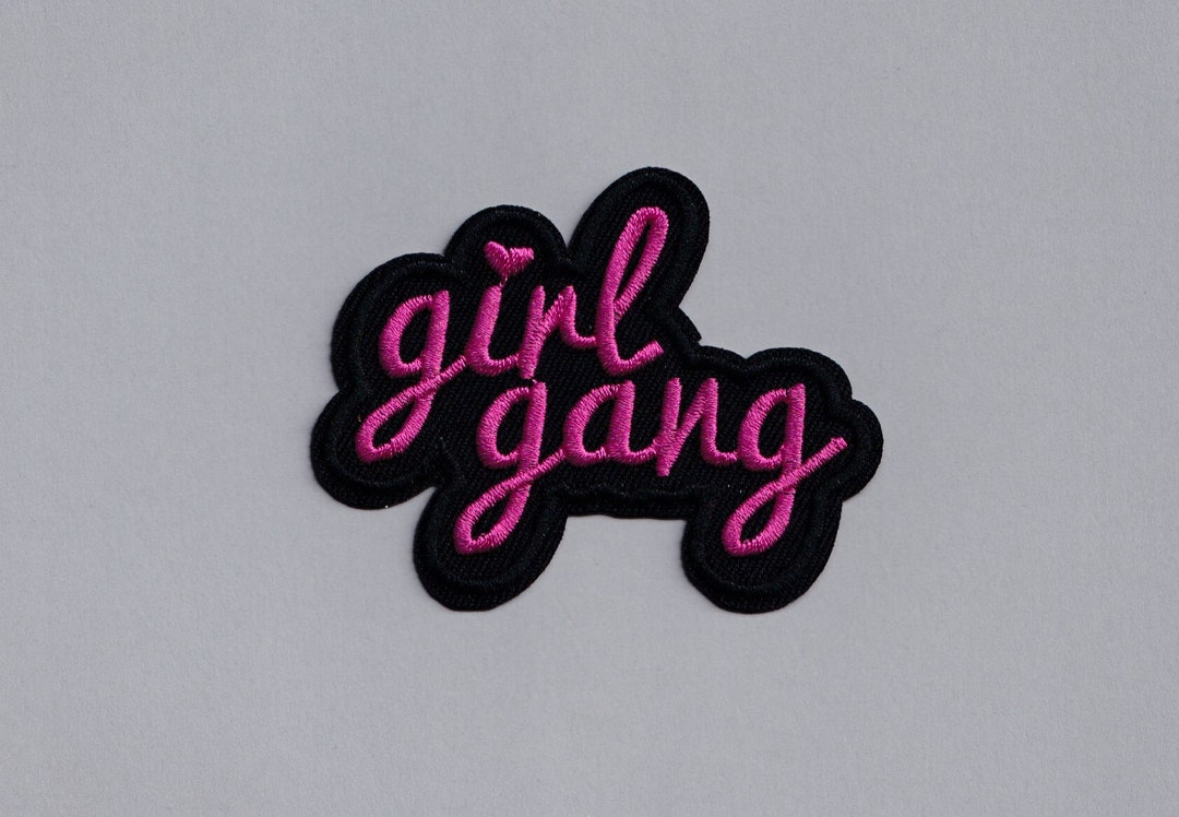 Iron on Hot Pink Girl Gang Embroidered Patch Feminism Feminist Girls ...