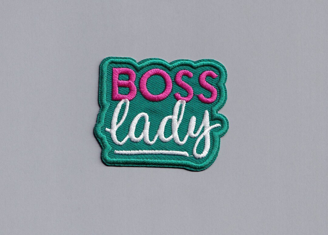 Iron-on Boss Lady Patch Applique Embroidered Feminist Strong Woman Lady ...