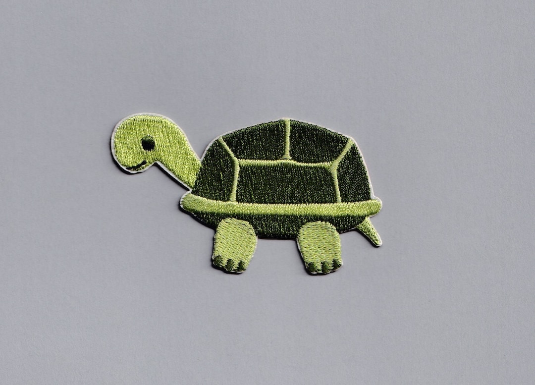 Green Tortoise Patch Embroidered Iron-on Kids Tortoise Turtle Patch ...
