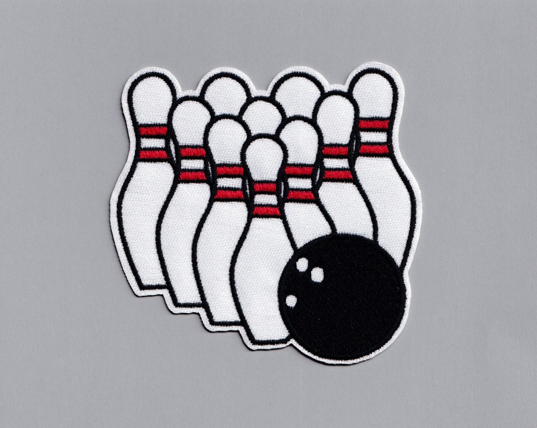 Large Ten Pin Bowling Patch Applique - Etsy