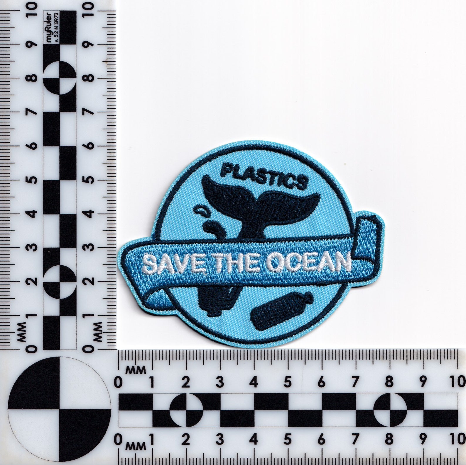 Save the Ocean Patch Zero Plastic Waste Environmentalist Patch Applique ...