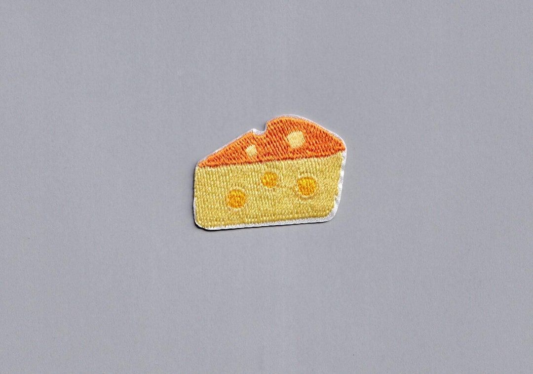 Cute Petite Cheese Wedge Patch Applique Iron-on Embroidered Cheese ...