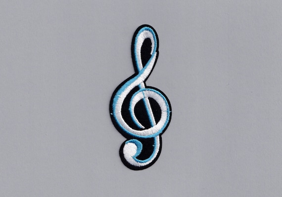 Treble Clef Music Note Patch Embroidered Iron on Music Patch | Etsy