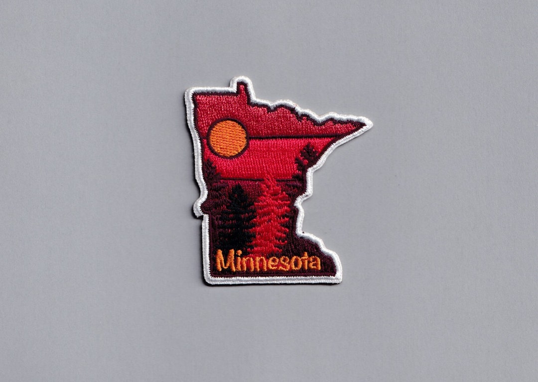 Iron-on Minnesota State Patch Applique Embroidered Minnesota US State ...