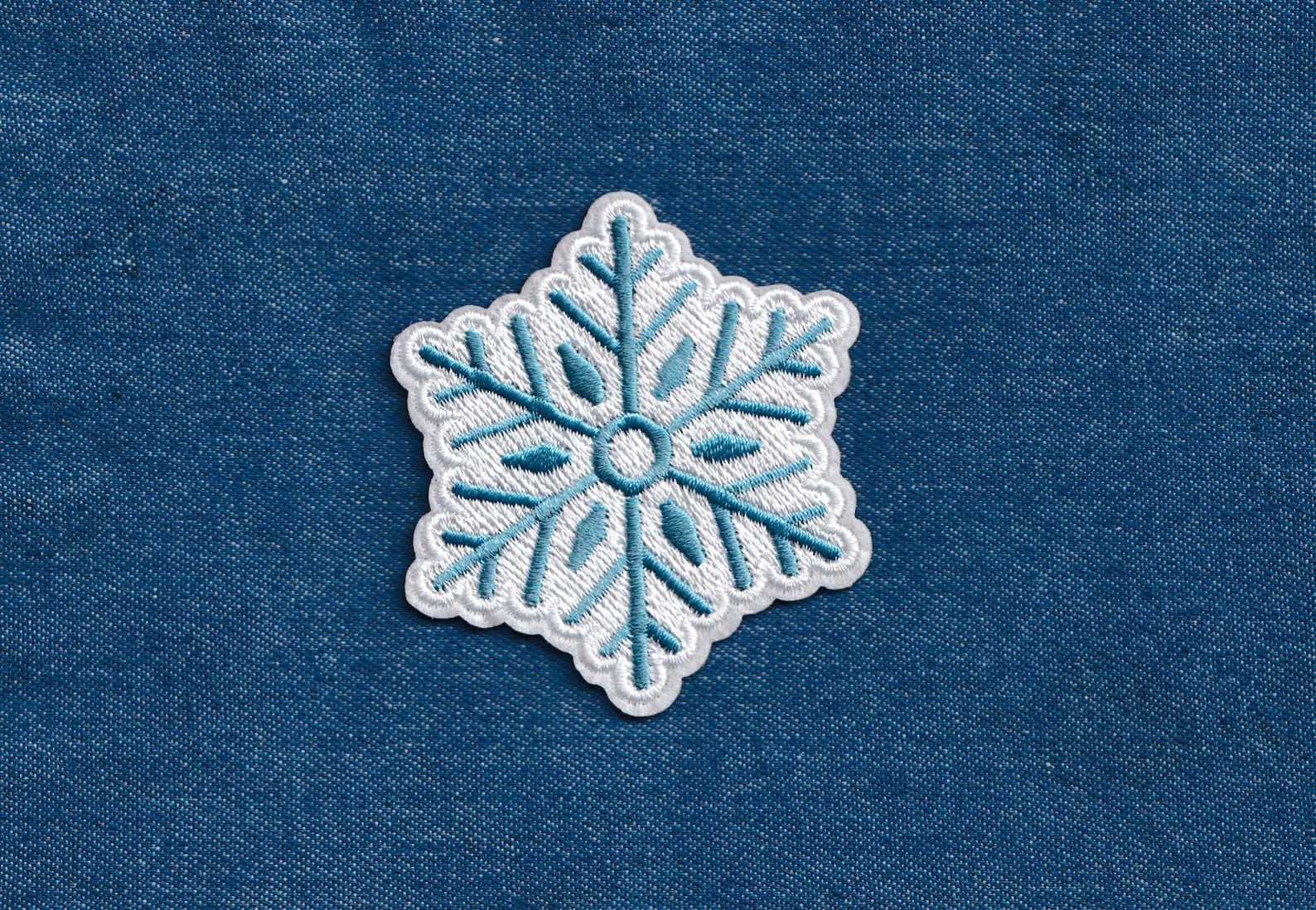 Christmas Snowflake Patch Iron-on Embroidered Snow Xmas Patch Applique ...
