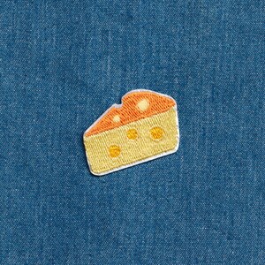 Cute Petite Cheese Wedge Patch Applique Iron-on Embroidered Cheese ...
