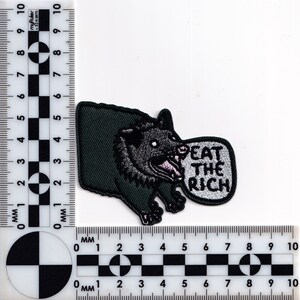 Eat the Rich Patch Embroidered Iron-on Rat Patch Applique Socialist - Etsy