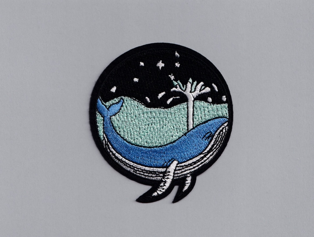 Embroidered Blue Whale Patch Applique Iron on Great Whale Sea Patch - Etsy