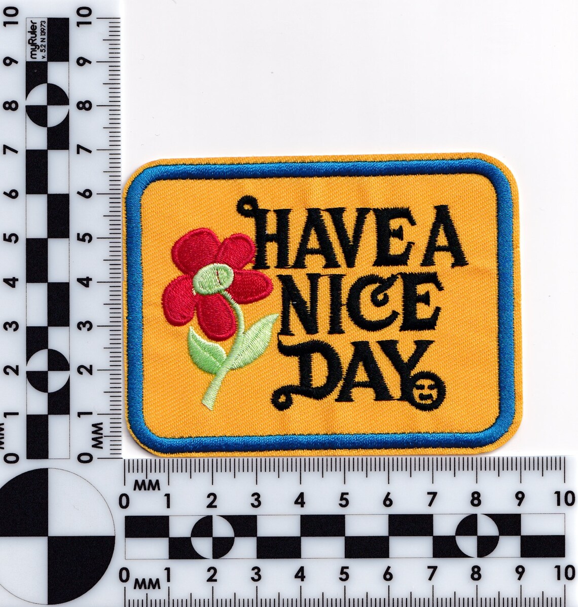 Large 'have A Nice Day' Embroidered Patch Iron on Applique Badge ...