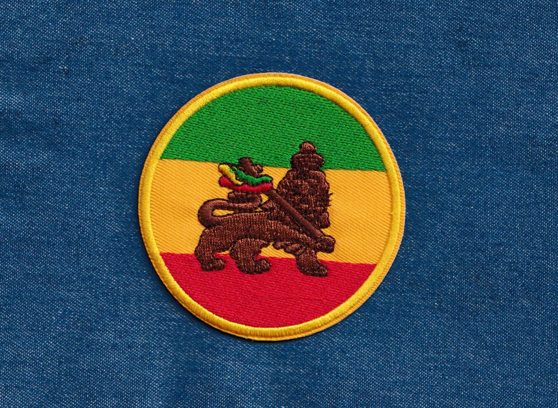 Lion of Judah Patch Red Gold and Green Rasta Reggae Applique Patches - Etsy