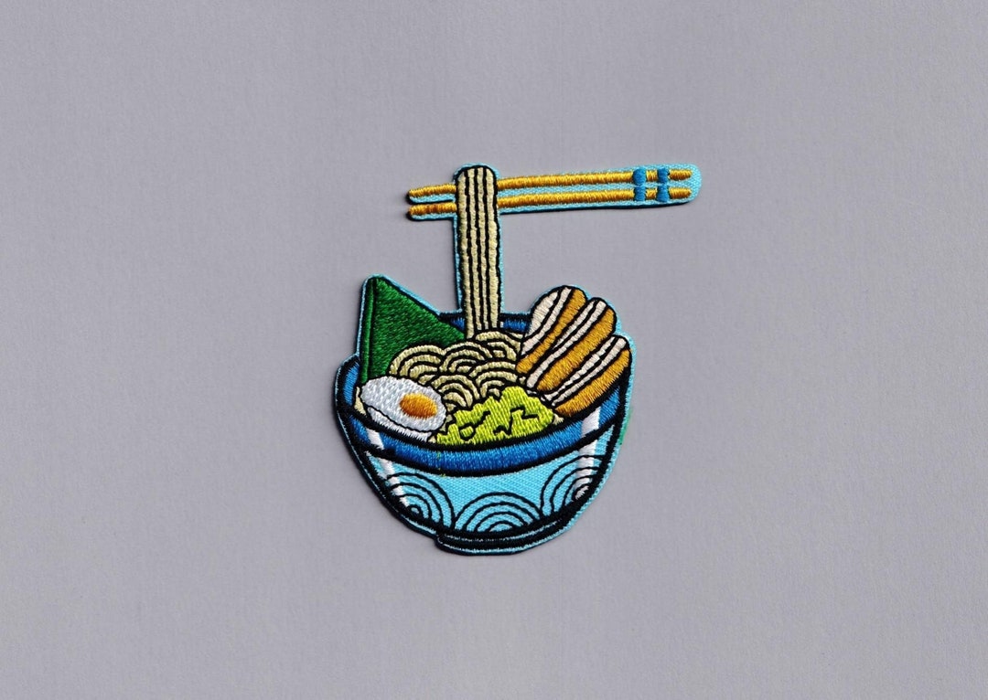 Bowl of Ramen Patch Iron-on Embroidered Ramen Patch Applique Japanese ...