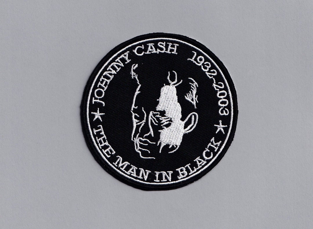 Johnny Cash Embroidered Iron on Patch the Man in Black Country Music ...