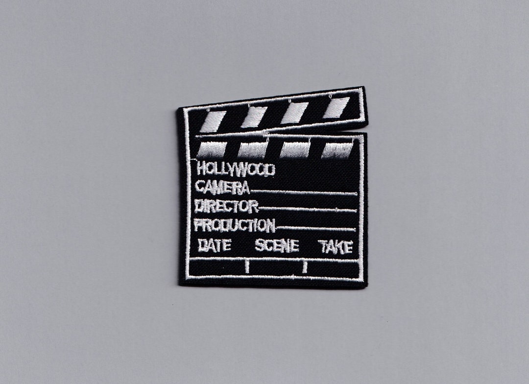 Embroidered Clapperboard Patch Iron-on Movie Director Filmmaker Patch ...