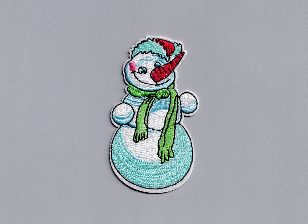 Embroidered Iron-on Snowman Patch Applique Kids Xmas Christmas Patches ...