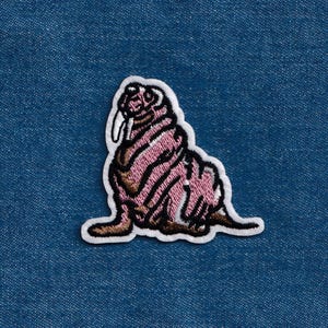 Walrus Patch Iron-on Embroidered Walrus Applique Patches - Etsy