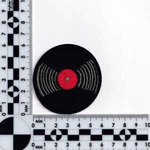 Iron on Embroidered Vinyl Record Patch Music Vintage Record Applique ...