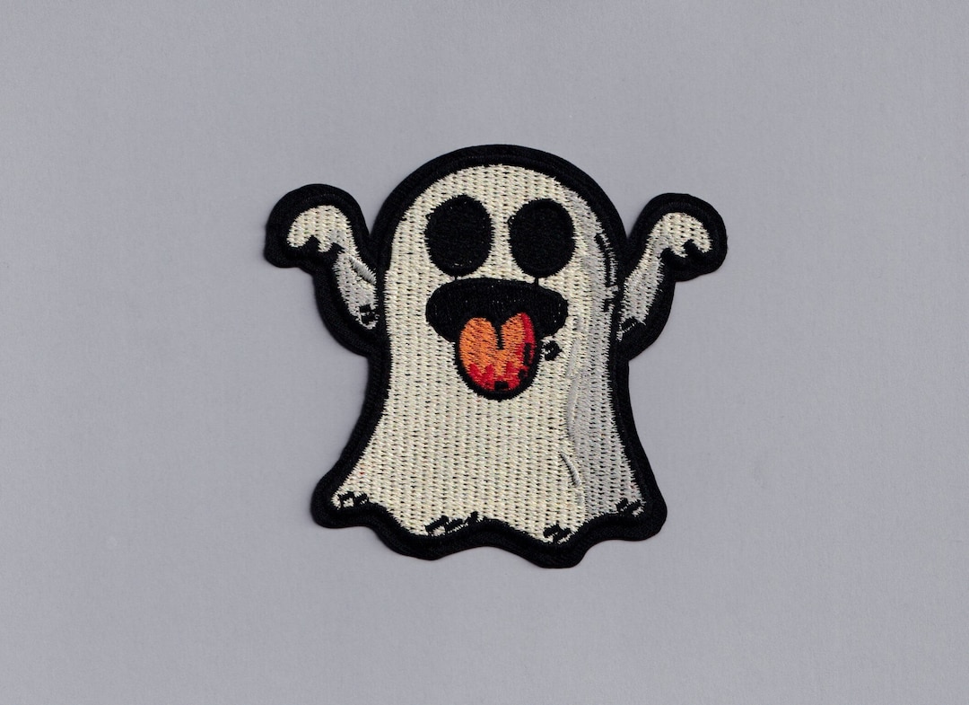 Embroidered Iron-on Ghost Patch Applique Kids Ghost Patches Halloween ...
