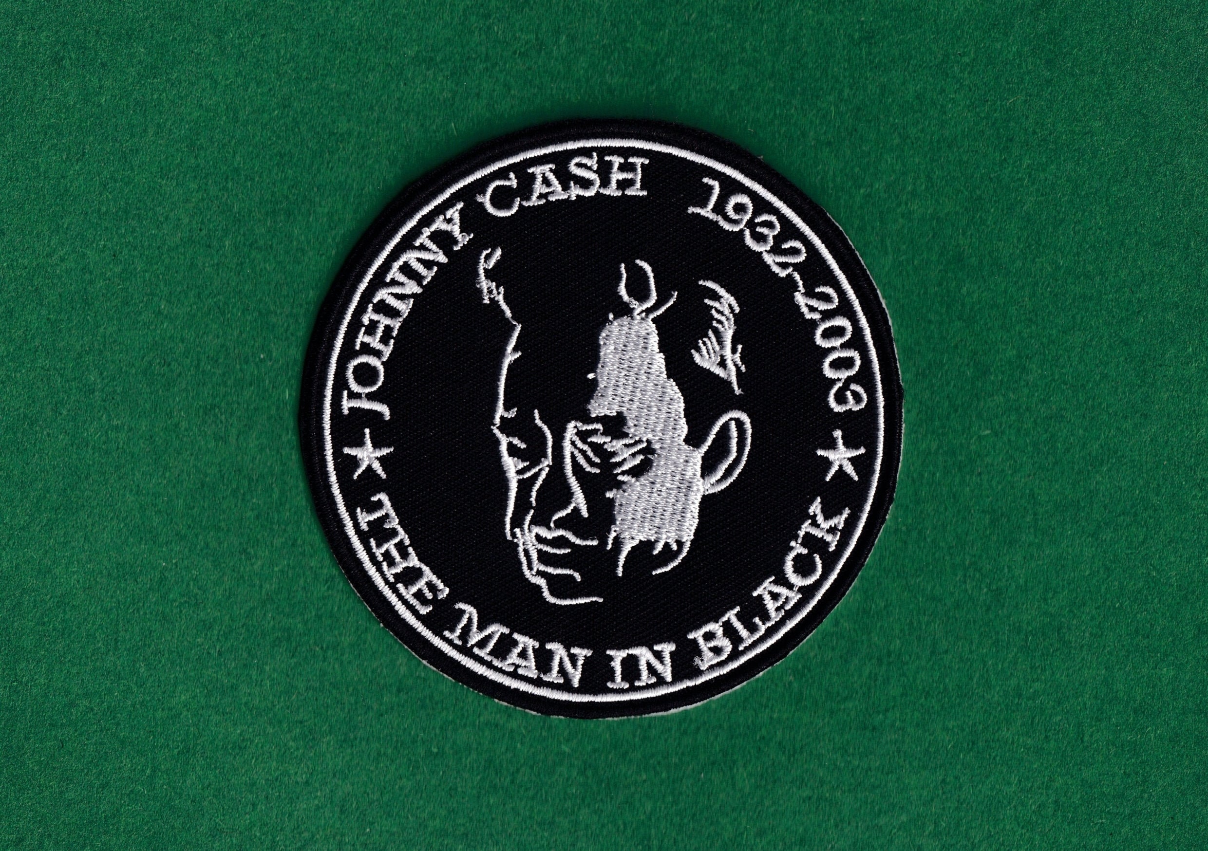 Johnny Cash Embroidered Iron On Patch The Man In Black Country | Etsy