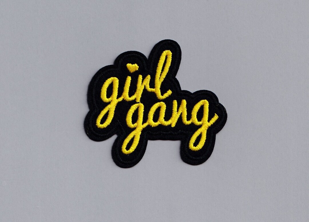 Yellow Girl Gang Patch Embroidered Iron-on Feminist Strong Woman Patch ...