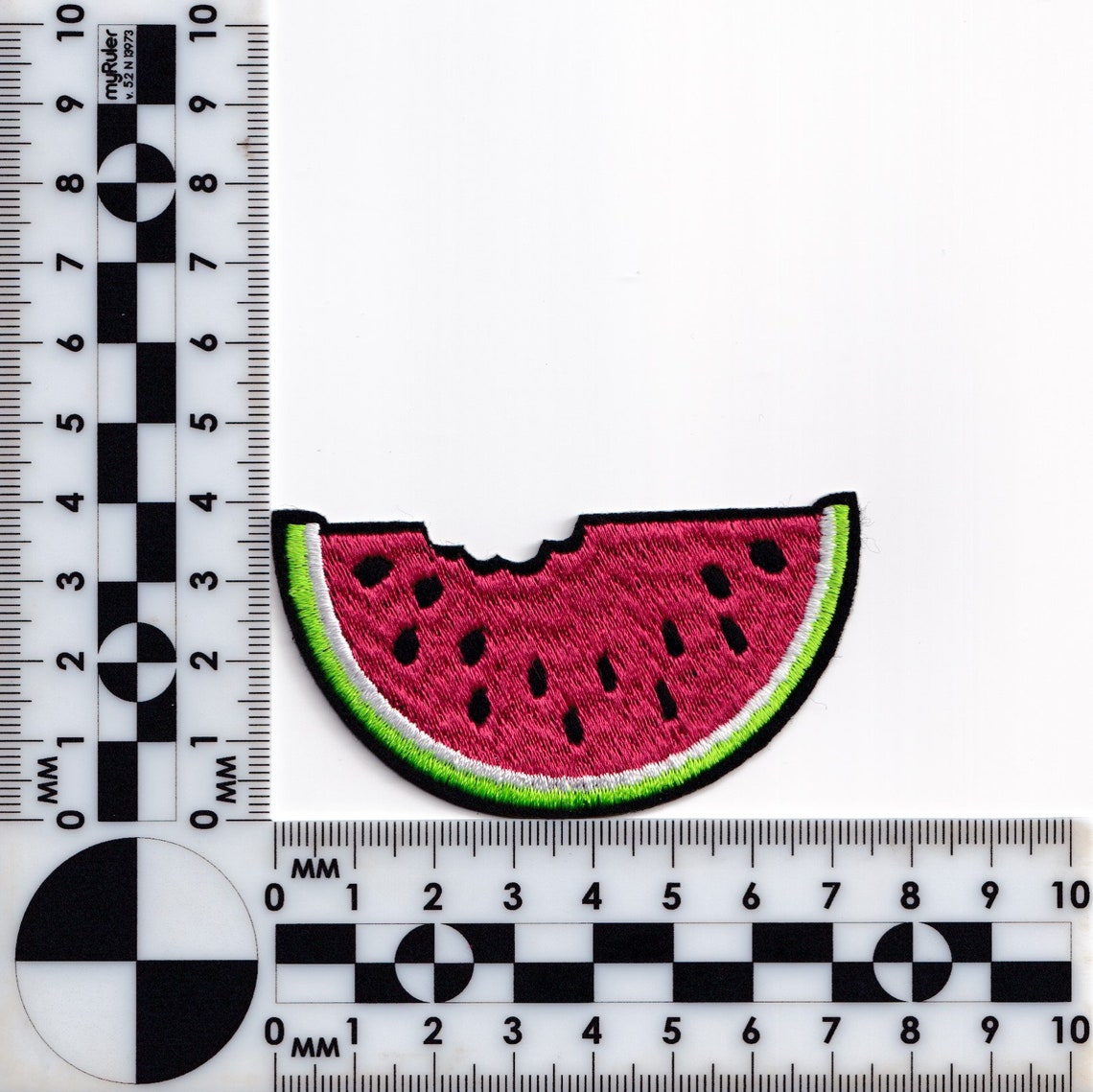 Watermelon Slice Patch Applique Iron-on Embroidered Watermelon Bite ...
