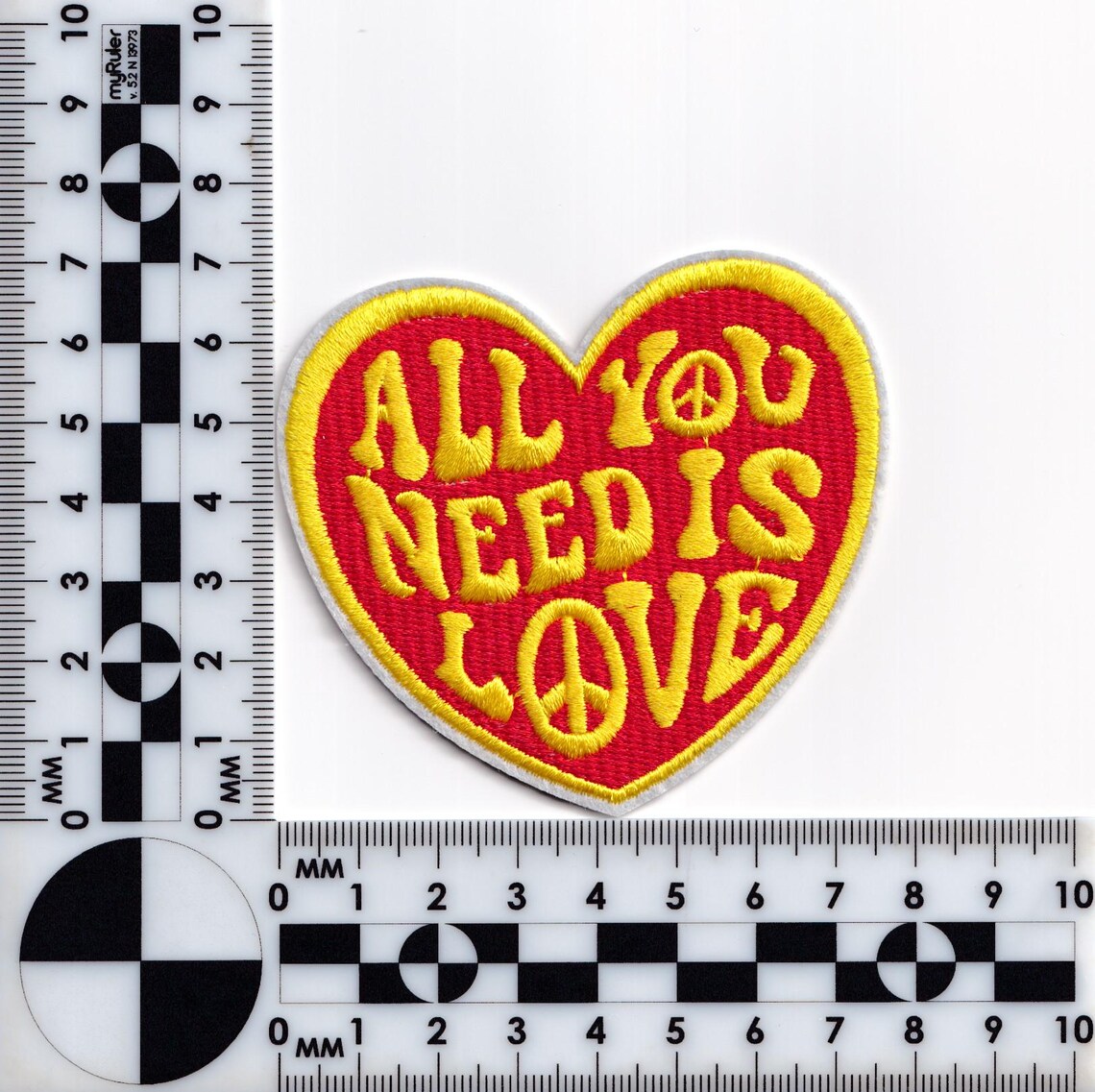 Embroidered Iron-on All You Need is Love Patch Applique Hippy Sixties ...