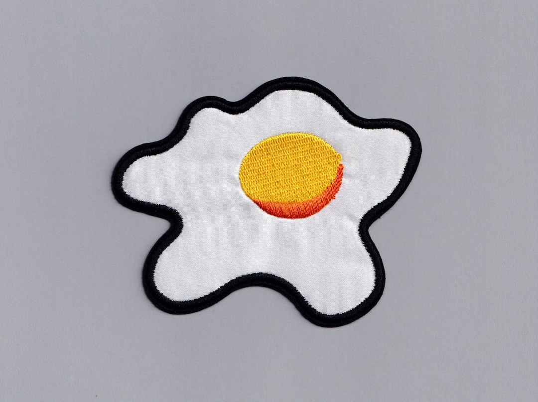 Large Embroidered Fried Egg Patch Iron-on - Etsy