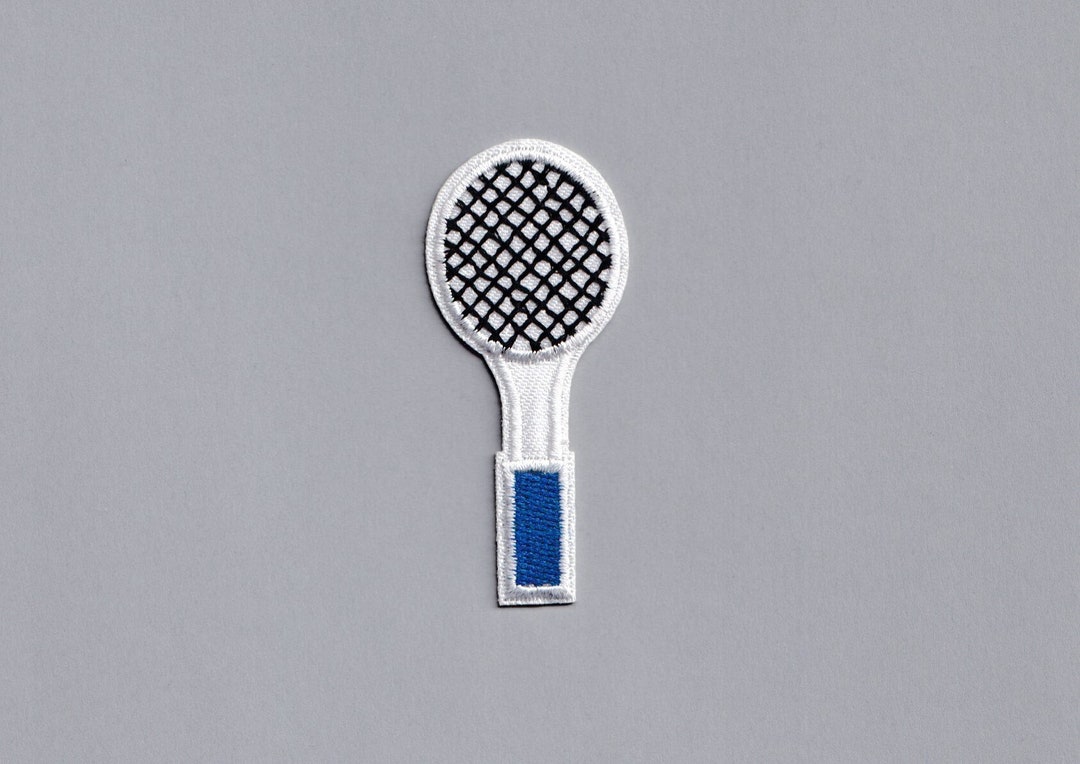 Petite Tennis Racket Patch Applique Embroidered Iron-on Tennis Racquet ...