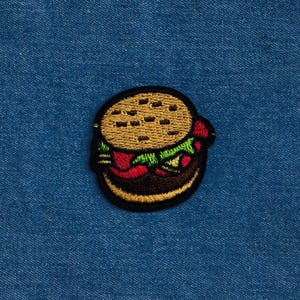 Embroidered Iron-one Beef Burger Patch Fast Food Applique Patch - Etsy