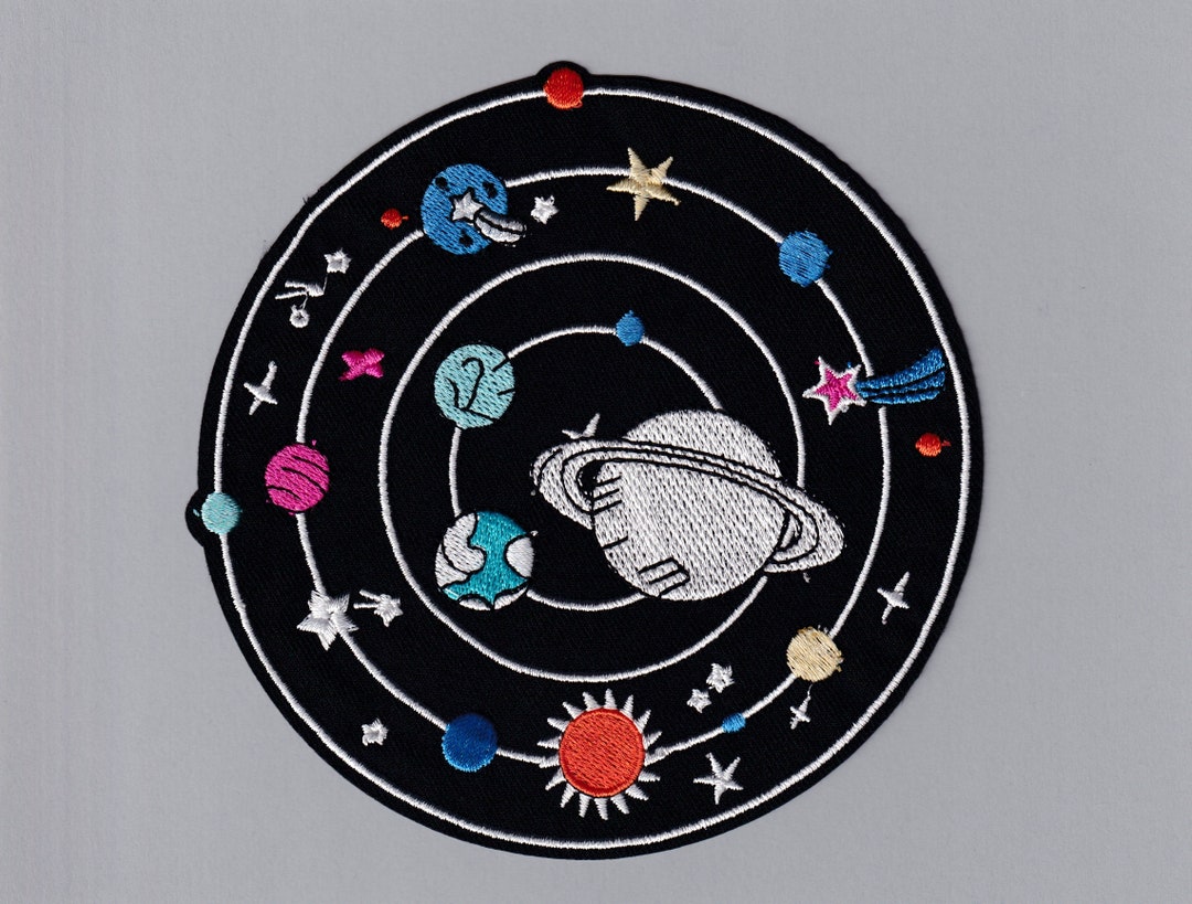 Huge 12.5cm Space Solar System Patch Iron on Embroidered Planets ...