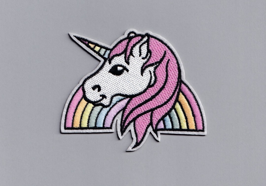 Pastel Rainbow Unicorn Patch Embroidered Iron on Unicorn Patches - Etsy