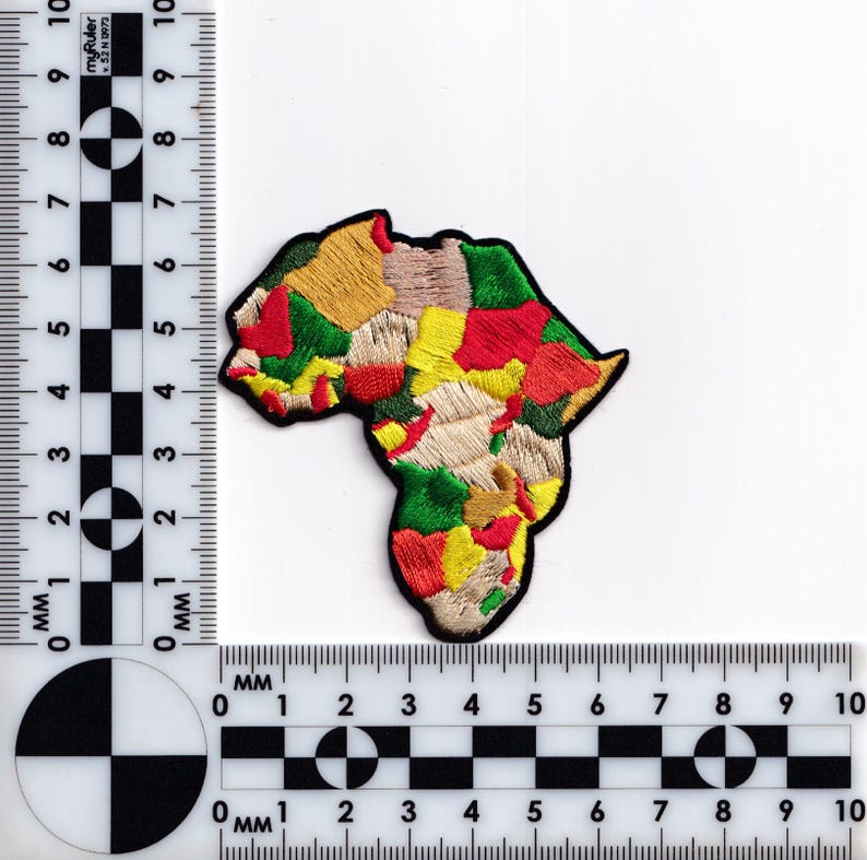Beautiful Embroidered Africa Map Patch Iron-on African Applique Patch ...