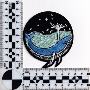 Embroidered Blue Whale Patch Applique Iron on Great Whale Sea Patch - Etsy