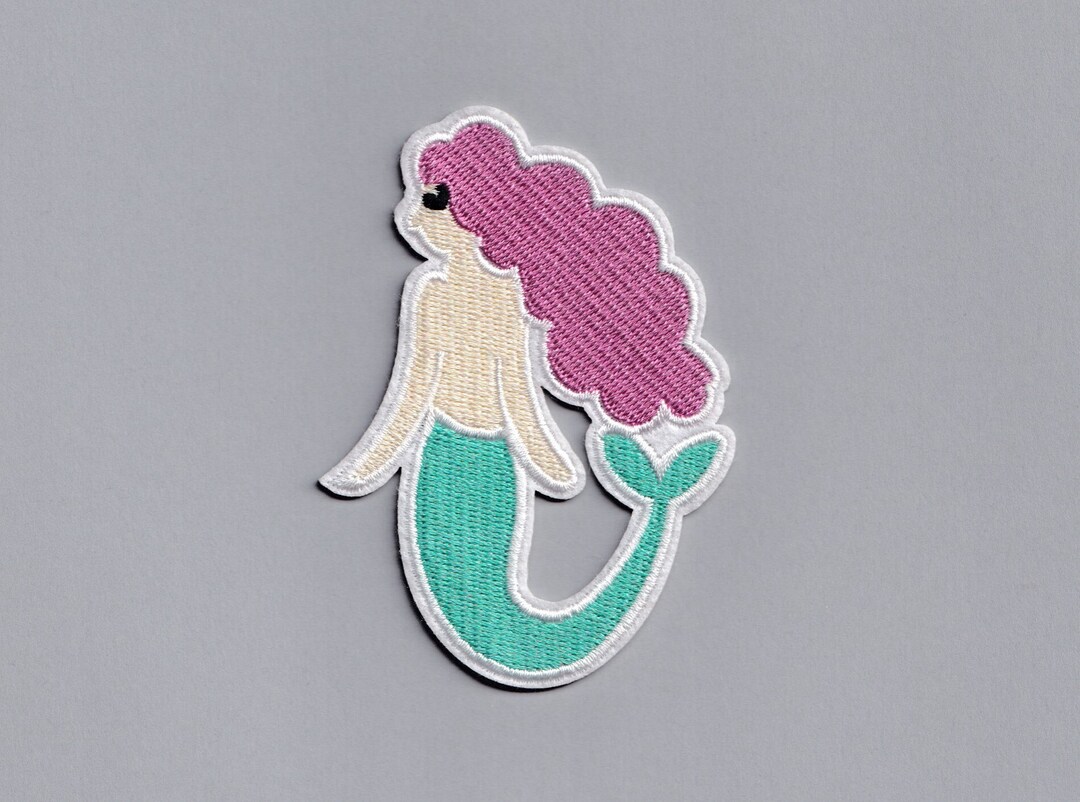 Embroidered Iron-on Mermaid Patch Applique Kids Mermaid Patches - Etsy